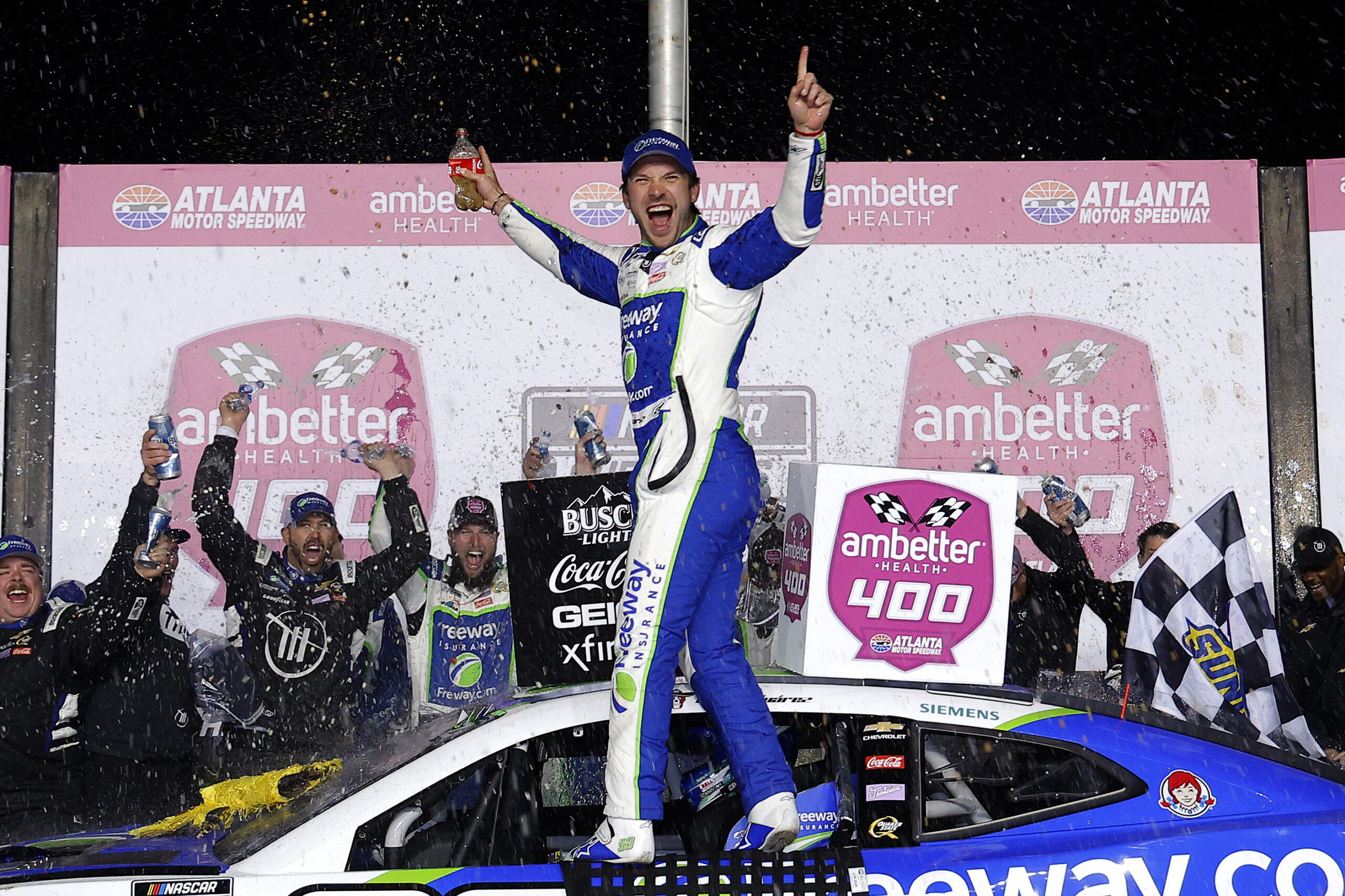 Daniel Suarez Wins a Wild Three-Way Finish in the NASCAR Cup Series ...