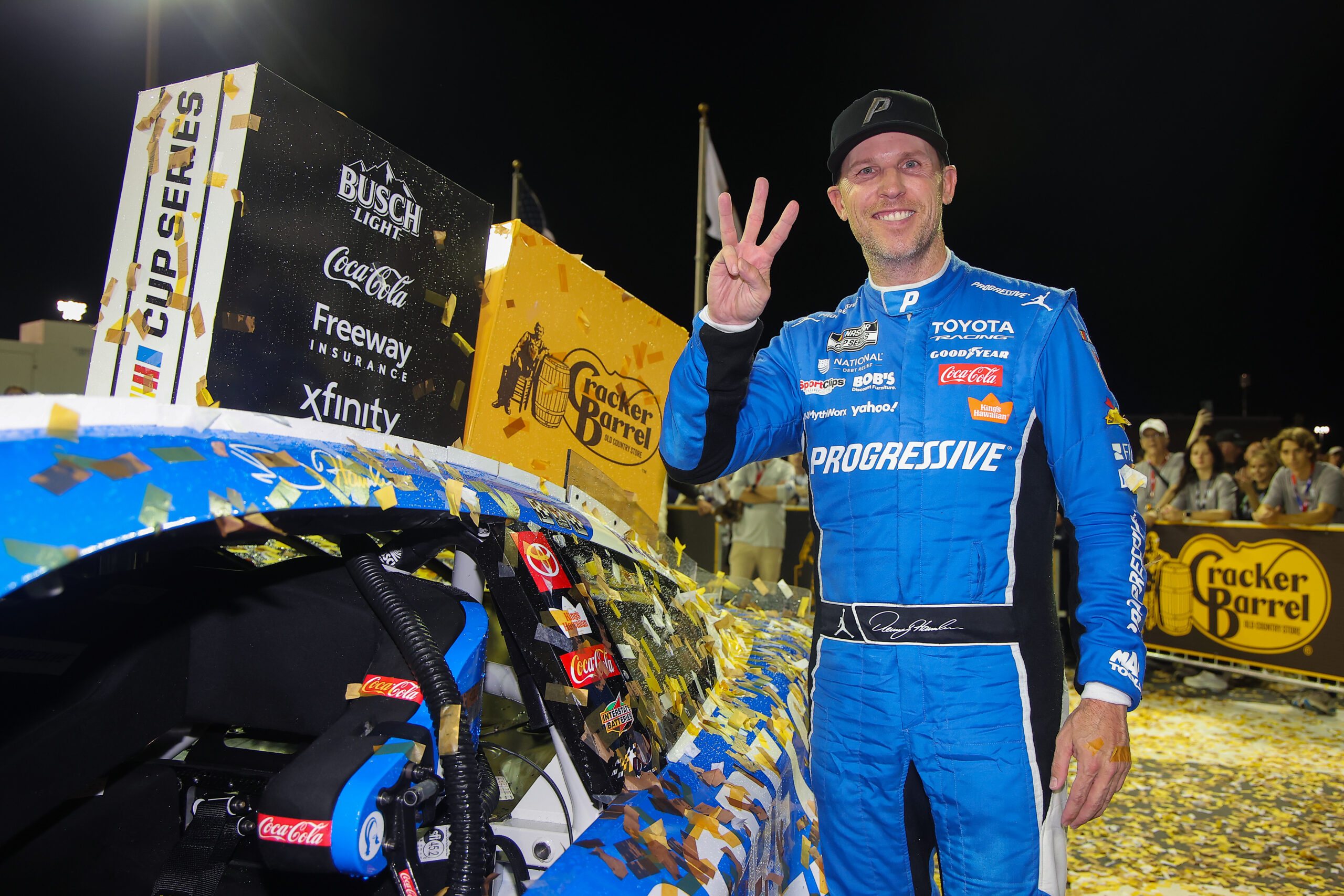 RECAP: Denny Hamlin Overcomes Adversity in NASCAR Cup Series Win at ...